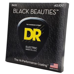 dr strings black beauties bass guitar strings (bkb-40)