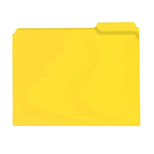 Smead Poly File Folder, 1/3-Cut Tab, Letter Size, Yellow, 24 Per Box (10504)