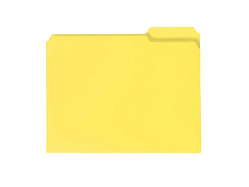 Smead Poly File Folder, 1/3-Cut Tab, Letter Size, Yellow, 24 Per Box (10504)