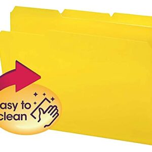 Smead Poly File Folder, 1/3-Cut Tab, Letter Size, Yellow, 24 Per Box (10504)