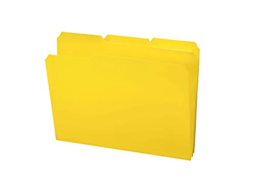 Smead Poly File Folder, 1/3-Cut Tab, Letter Size, Yellow, 24 Per Box (10504)