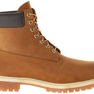 Timberland Men's 6 inch Premium Waterproof Boot, Rust Nubuck, 9.5