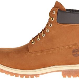 Timberland Men's 6 inch Premium Waterproof Boot, Rust Nubuck, 9.5