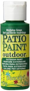 decoart dcp46-3 patio paint, 2-ounce, mistletoe green