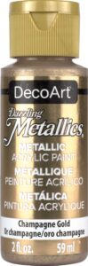 decoart dazzling metallics 2-ounce champagne gold acrylic paint