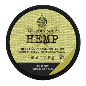 the body shop hemp face protector – heavy duty protection & hydration care for ultra dry skin – 1.5 oz