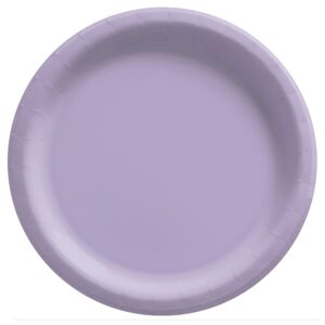 lavender round paper plates - 10" (20 pc) - perfect for parties, picnics, & everyday meals