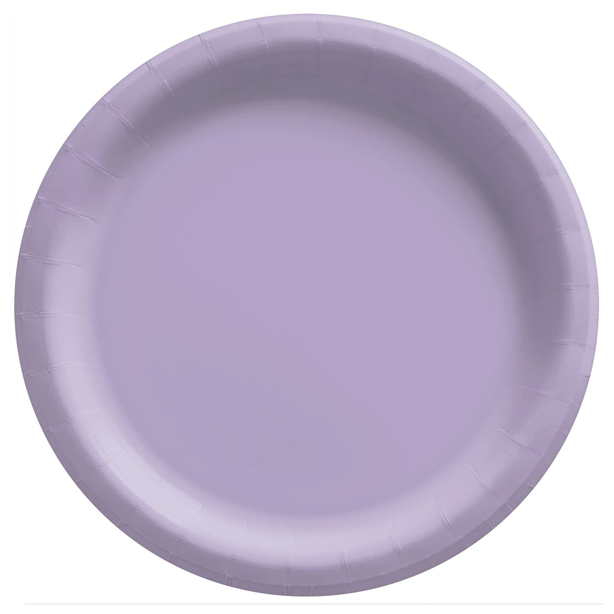 Lavender Round Paper Plates - 10" (20 Pc) - Perfect for Parties, Picnics, & Everyday Meals