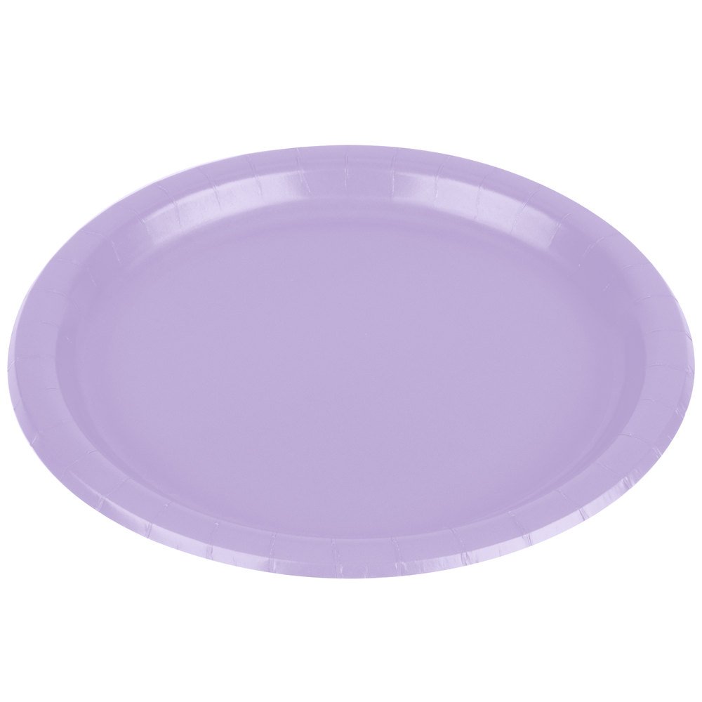 Lavender Round Paper Plates - 10" (20 Pc) - Perfect for Parties, Picnics, & Everyday Meals