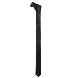 k. alexander new mens solid black retro skinny necktie 1.5" tie