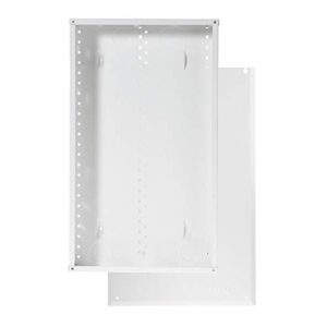 legrand - onq 28 inch media enclosure, 20 gauge media box, cable wall cover with 2.5 inch openings to pull wires through, recessed media box includes cover mounting hardware, white, en2800