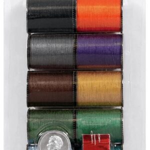 SINGER 60641 Polyester Hand Sewing Thread, Assorted Colors, 12 Small Spools, Dark