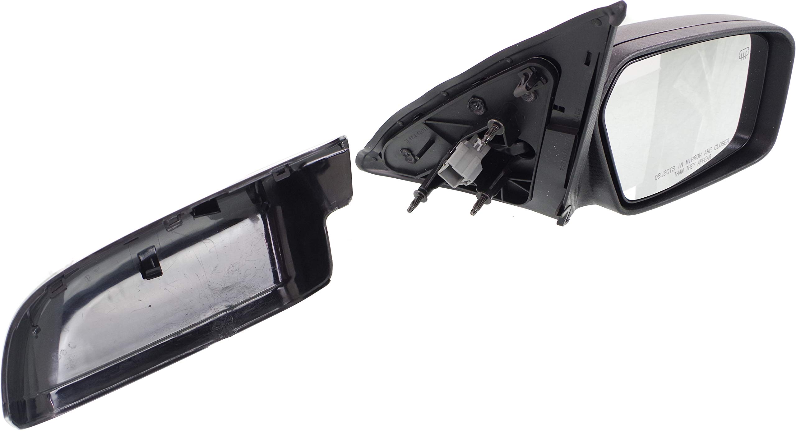 Kool Vue Right Power Heated Door Mirror Compatible With Ford Fusion 2006-2012 With Puddle Lamp with 2 Caps