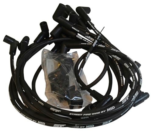 MSD 5554 Street Fire Spark Plug Wire Set, Black