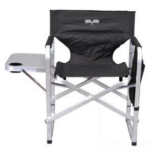 Stylish Camping SL1204BLACK/FLAG Full Back Folding Director's Chair