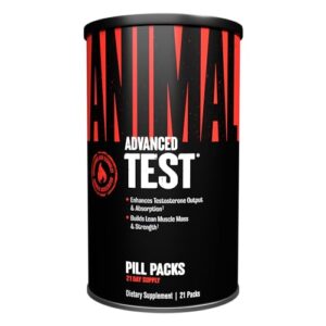 animal test – testosterone booster for men – arachidonic acid, yohimbe bark, trans resveratrol, cissus quadrangularis – convenient all-in-one packs for strength athletes & bodybuilders – 21 day cycle