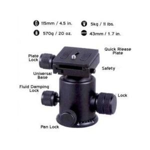 DMKFoto Fancier 6664 PRO Action Fluid Drag Ball Head