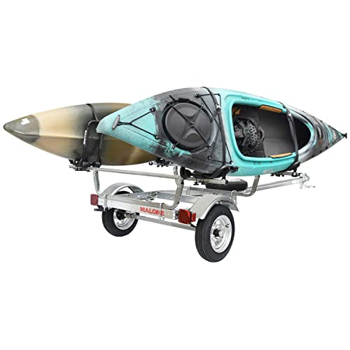 Malone Auto Racks MicroSport 2-Boat FoldAway-J Kayak Trailer Package