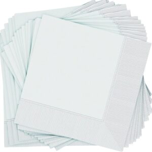 elegant frosty white 2-ply luncheon napkins- 6.5"x6.5" (pack of 40) - absorbent & soft - perfect for any event