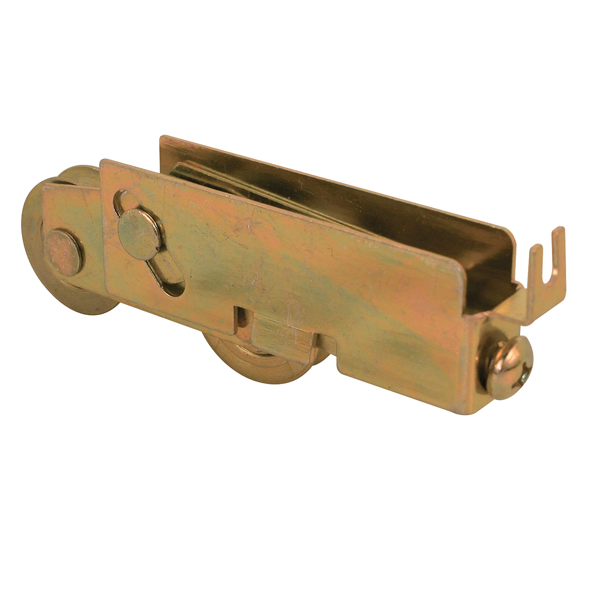 Prime-Line D 1551 1-1/4 in, Steel Ball Bearing, C-Tab, Pacific and Elco Sliding Door Tandem Roller Assembly, 1-1/8 in, Gold