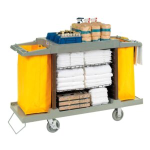 global industrial hotel cart, housekeeping cart