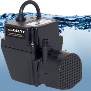 Little Giant 2E-38N In-line/Submersible 300 GPH, 1/40 HP, 115 Volt Manual Small Oil-filled Aluminum Pump with 6-ft. Cord, Black, 502403