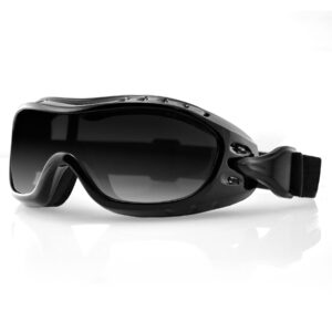 bobster night hawk ®, gloss black frame, smoked lens