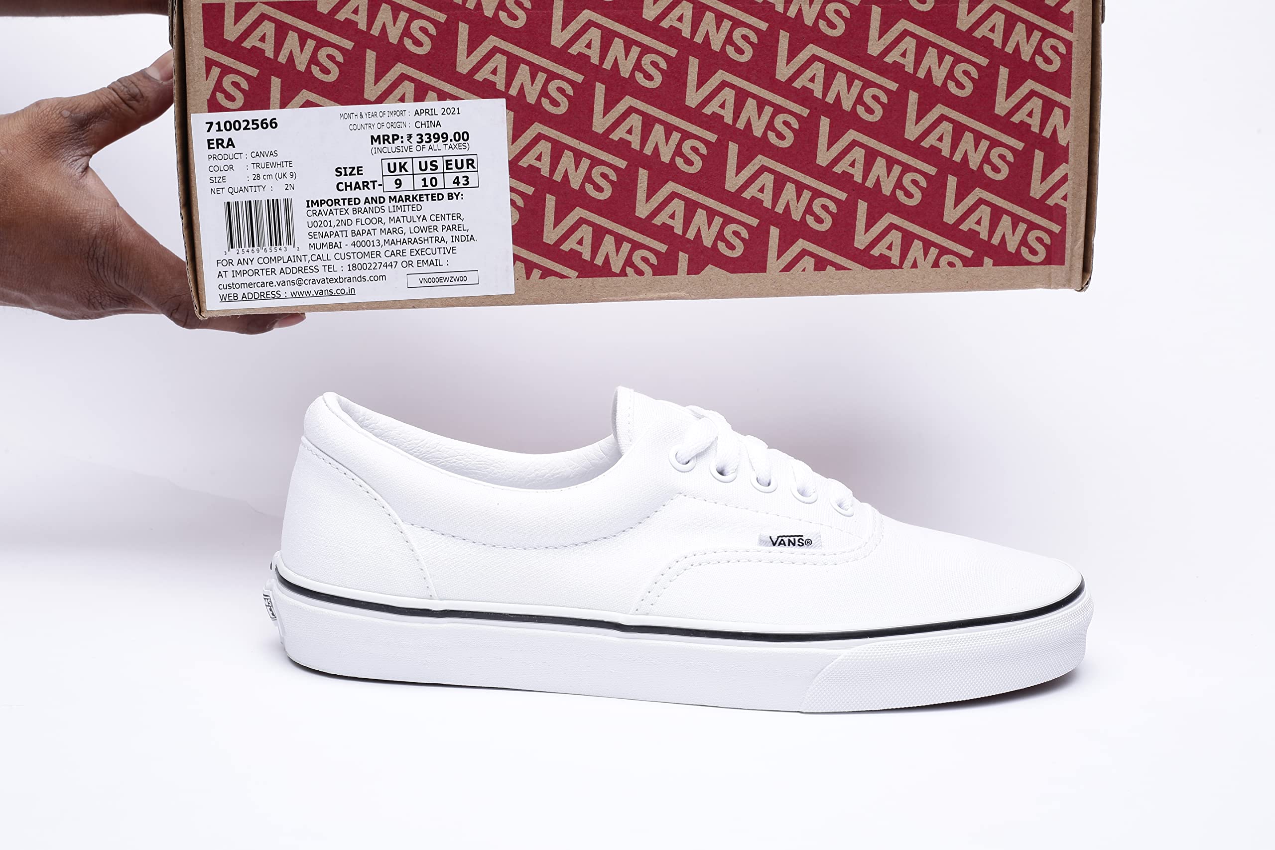 Vans Era¿ Core Classics, True White, 8.5 M US Women / 7 M US Men