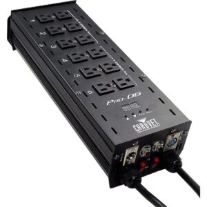 chauvet dj pro-d6 dmx-512 dimmer/switch pack (6-channel) | led light controllers, black