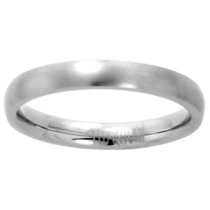 3mm titanium wedding band/thumb ring comfort-fit satin finish 5/16 inch size 10