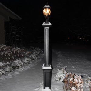 Mayne 5835-BK Signature Outdoor Lamp Post, 9.5x9.5, Black