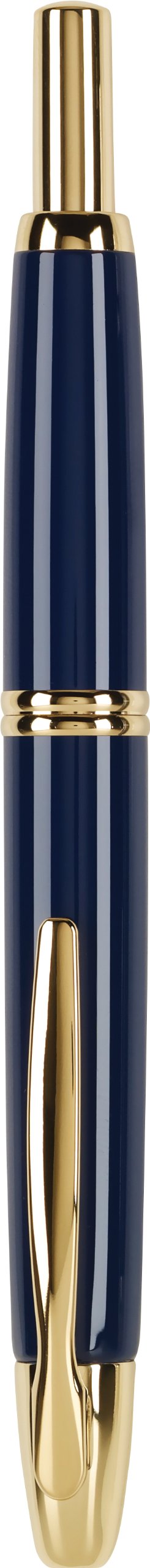 PILOT Vanishing Point Collection Refillable & Retractable Fountain Pen, Blue Barrel with Gold Accents, Blue Ink, Medium Nib (60266)