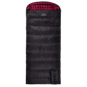 teton sports celsius xxl 0 degree sleeping bag with compression sack, right zipper, and superloft elite material for camping and base camp, black