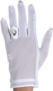 lady classic solar nail and ring glove, white, small, right hand