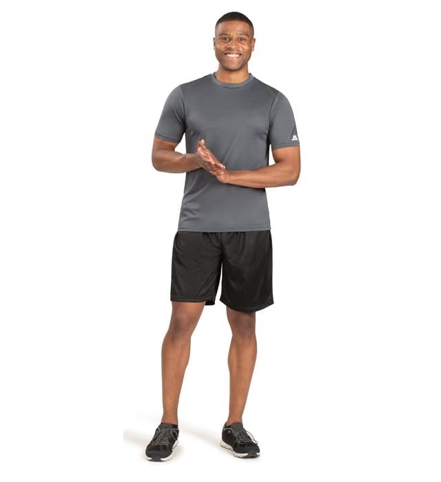 Russell Athletic Mens 9" Mesh Shorts, Black, Medium US