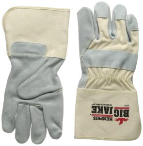 mcr safety gloves 1710xl big jake premium cow leather gloves with 4.5 inch safety cuff sewn with dupont kevlar, natural pearl, x-large, 1-pair