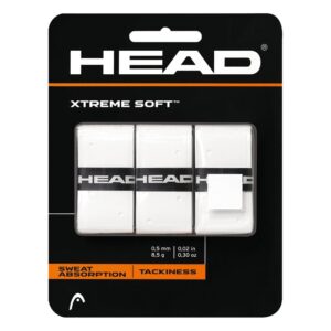 head xtreme soft racquet overgrip tennis racket grip tape 3 pack white, white, pack us