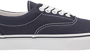 Vans VEWZNVY Unisex Era Canvas Skate Shoes,Navy,7 B(M) US Women / 5.5 D(M) US Men