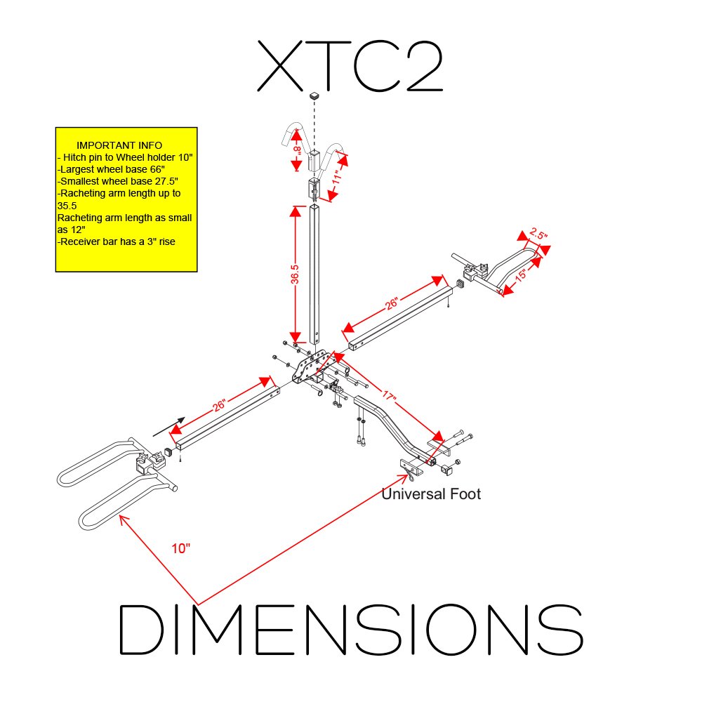 Swagman XTC2 Hitch Mount Bike Rack