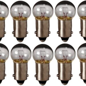 Eiko - 55 Mini Indicator Lamp - 7 Volt - 0.41 Amp - G4.5 Bulb - Miniature Bayonet Base - 10 Pack