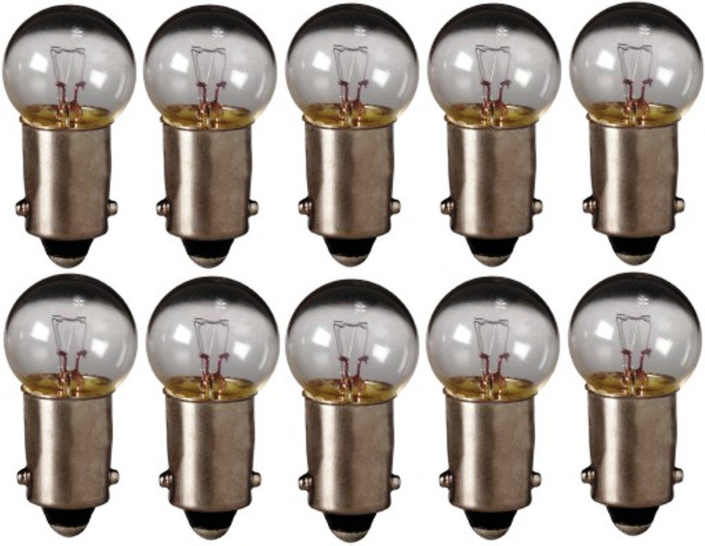 Eiko - 55 Mini Indicator Lamp - 7 Volt - 0.41 Amp - G4.5 Bulb - Miniature Bayonet Base - 10 Pack