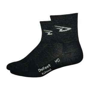 wooleator 3" d-logo charcoal socks