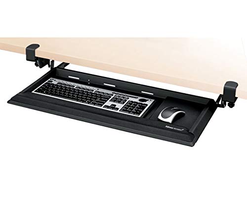 Fellowes Designer Suites Desk Ready Keyboard Drawer (8038304), Black