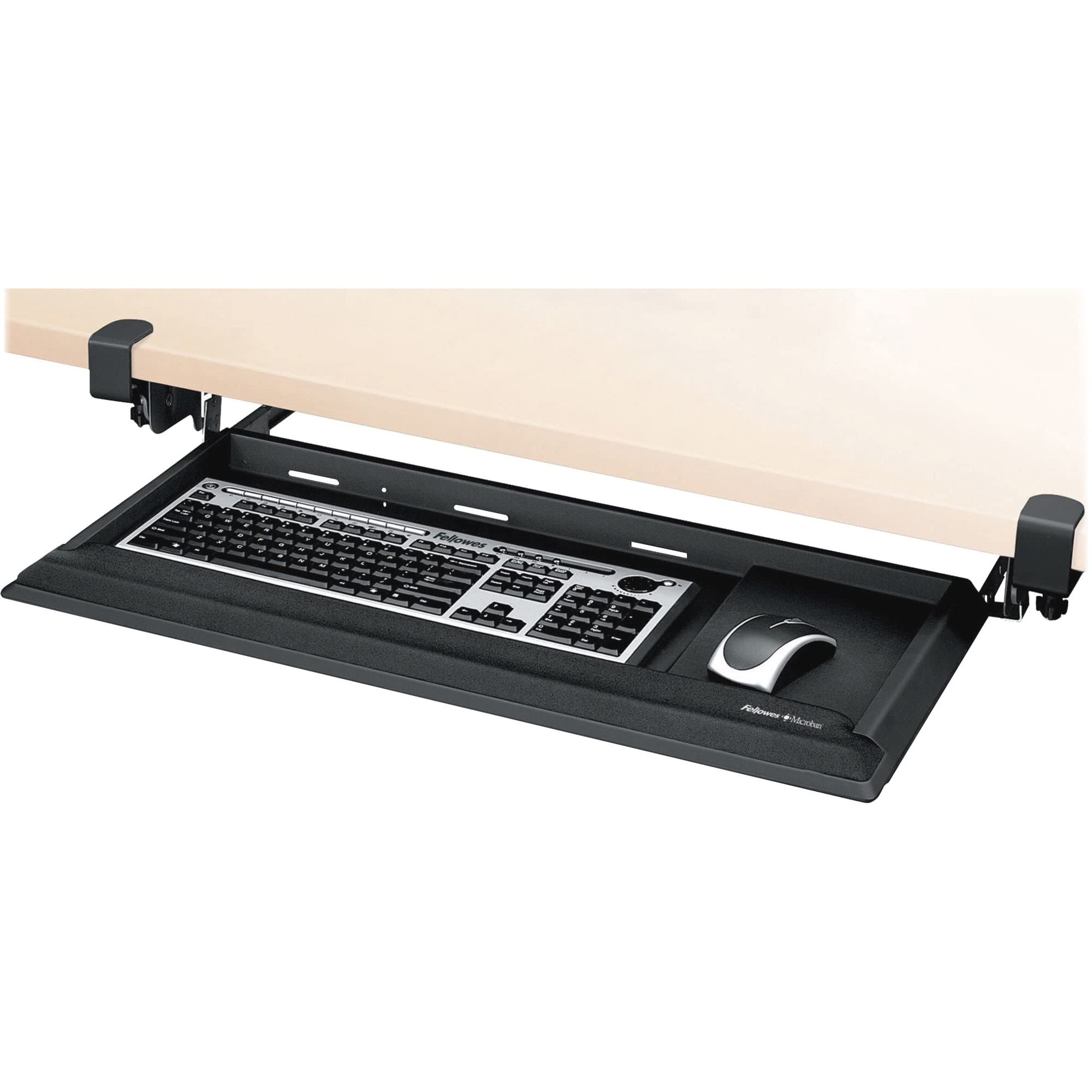 Fellowes Designer Suites Desk Ready Keyboard Drawer (8038304), Black