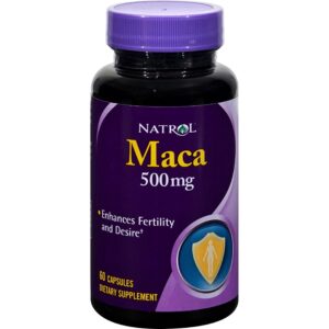 maca root 500mg by natrol - 60 cap, 2 pack