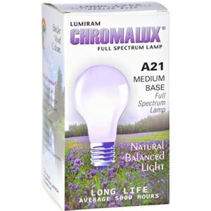 chromalux light bulb std clear 75w bulb ( multi-pack)2