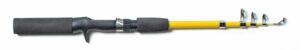 eagle claw pack-it telescopic spincast rod, 1 piece (yellow, 5-feet 6-inch)