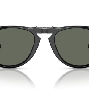 Persol PO0714 Aviator Sunglasses, Black/Green Polarized, 54 mm