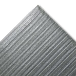 crown ribbed anti-fatigue vinyl mat, 27" by 36", gray