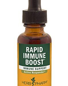 Herb Pharm Organic Rapid Immune Boost: Fast-Absorbing Tincture for Adults, Echinacea Tincture with Goldenseal, Ginger Extract & Elderberry, Immune Support Supplement & Wellness Aid, 1 Oz